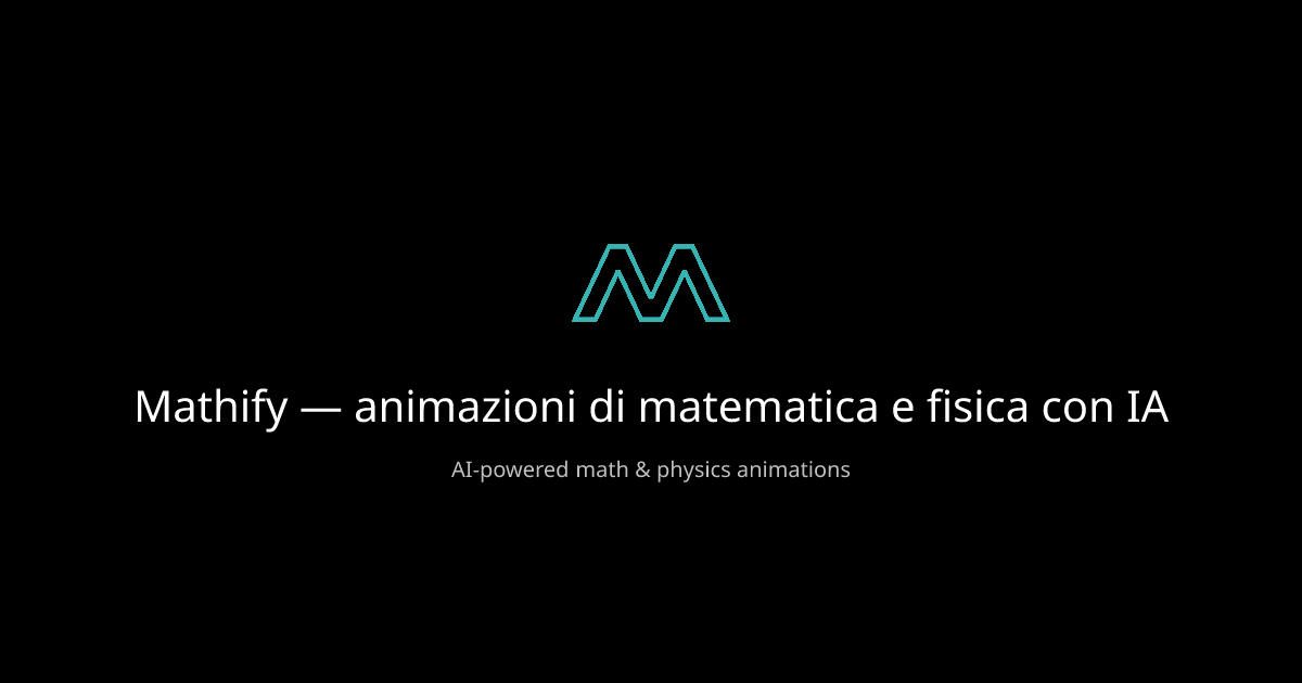 Anima la matematica con Mathify